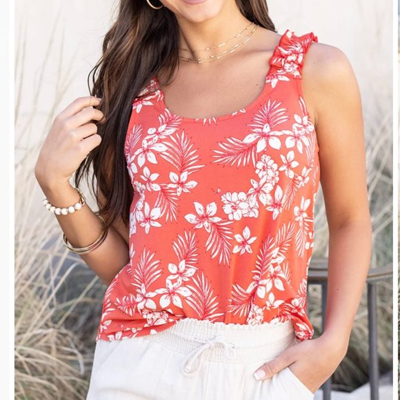 Ria | Tops | New Ruffle Strap Tank | Poshmark